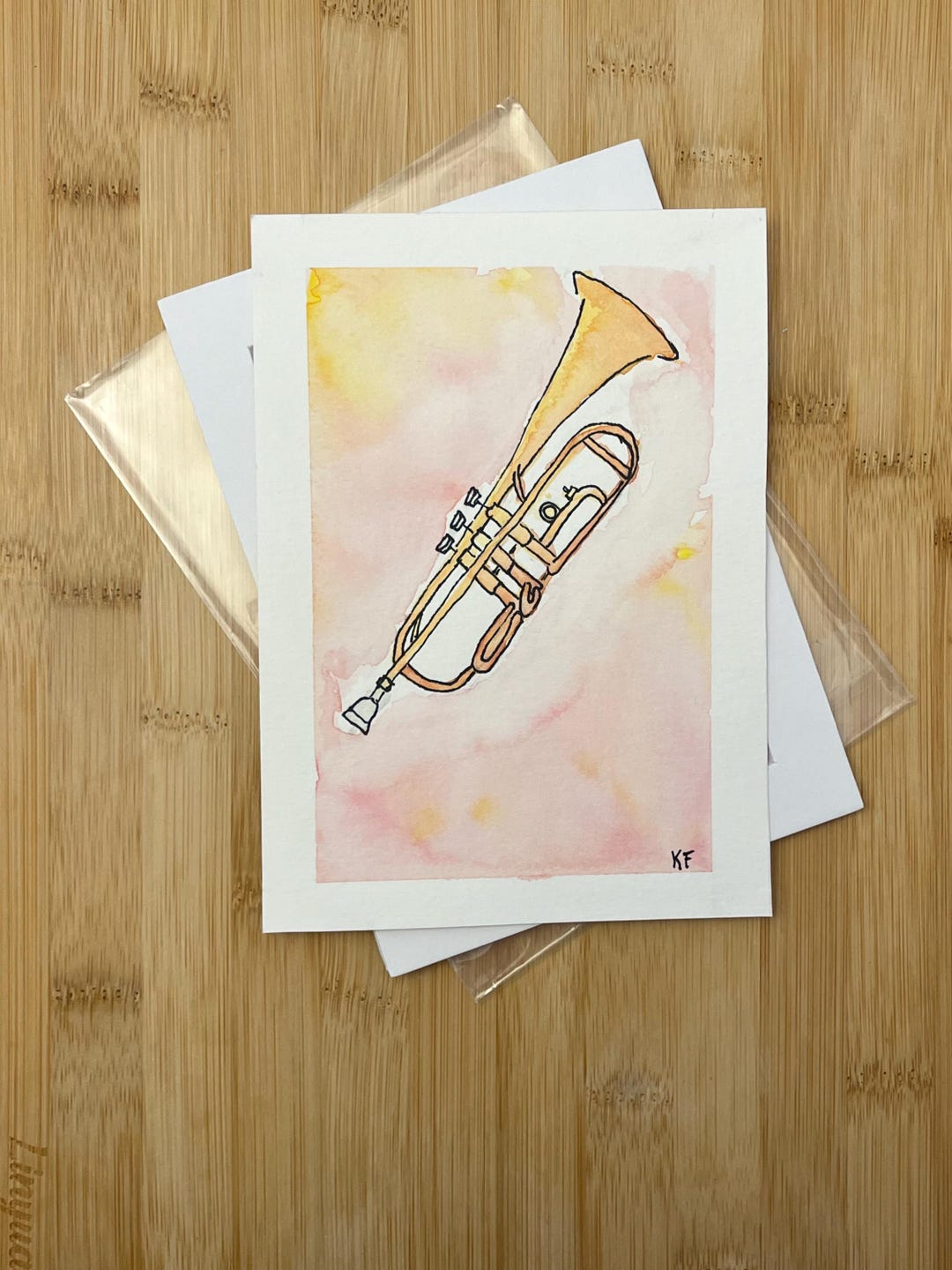 Trumpet (01) Watercolor Print - Etsy