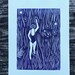 Wild Swimmer Lino Print - Etsy
