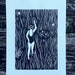 Wild Swimmer Lino Print - Etsy