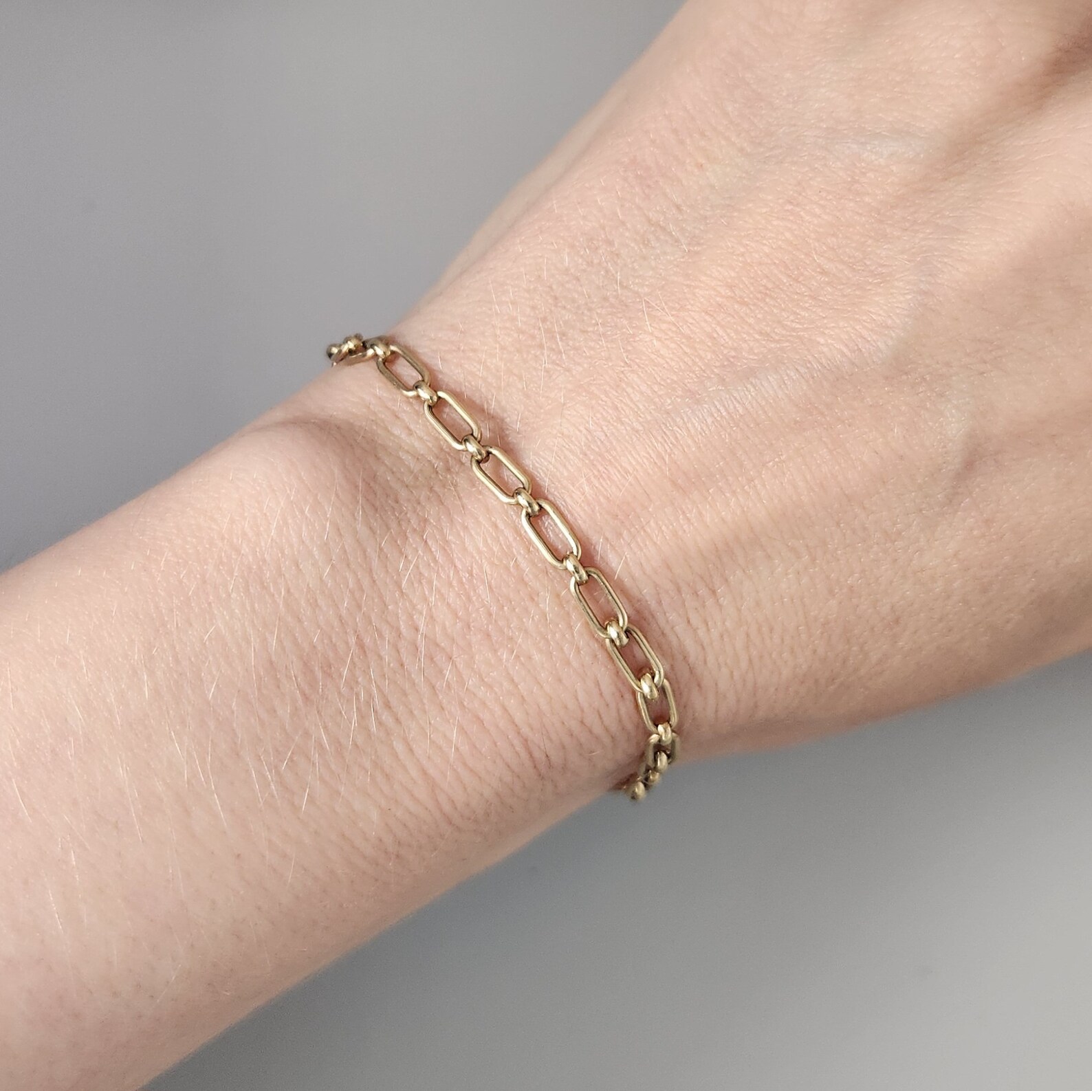 9ct Yellow Gold Link Bracelet - Etsy