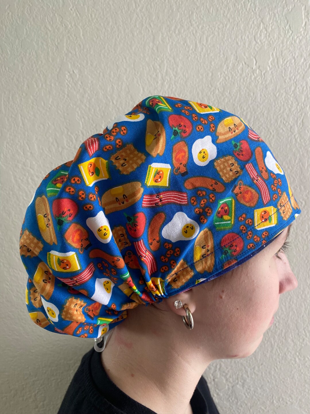 Breakfast Print Scrub Cap: Cotton Euro Surgical Hat - Etsy
