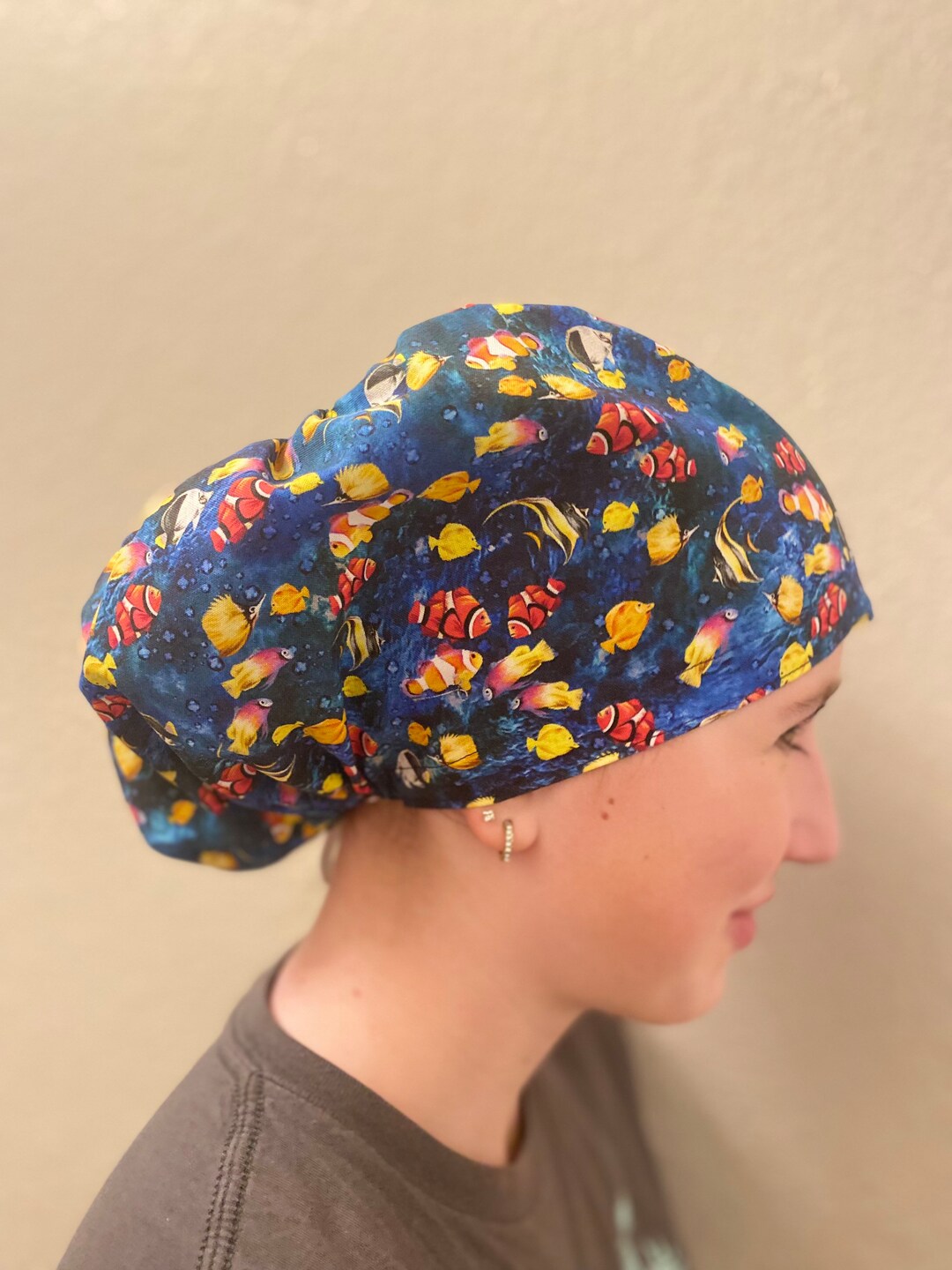 Tropical Fish Scrub Cap, Euro Scrub Cap, Surgical Scrub Hats, Scrub Hat ...