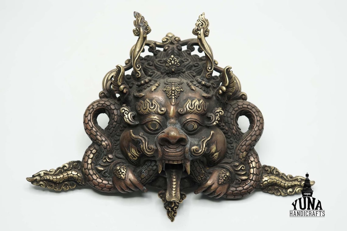 Handmade 8 Metal Cheppu Mask Wall Hanging Decor - Etsy