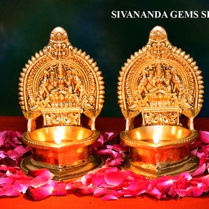 Prayer Diya" Prayer Lamp"lakshmi Ganesh Diya"temple Diya"temple Deepak ...