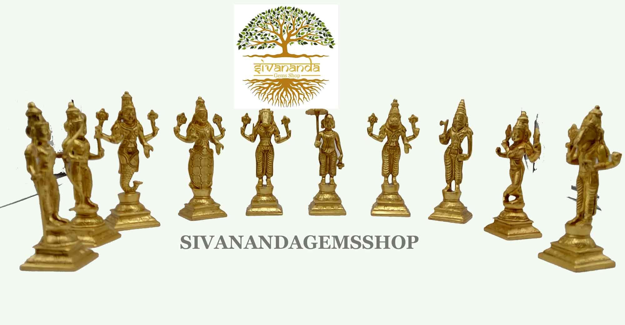 Vishnu Dashavatara 6 Inches Brass Lord Vishnu Dashavatar Ten | Etsy