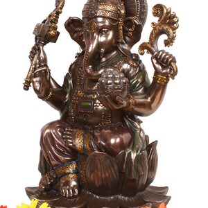 Lord Ganesha Statue, Lord Ganesh Statue, 18" Hindu Good Luck God Statue ...