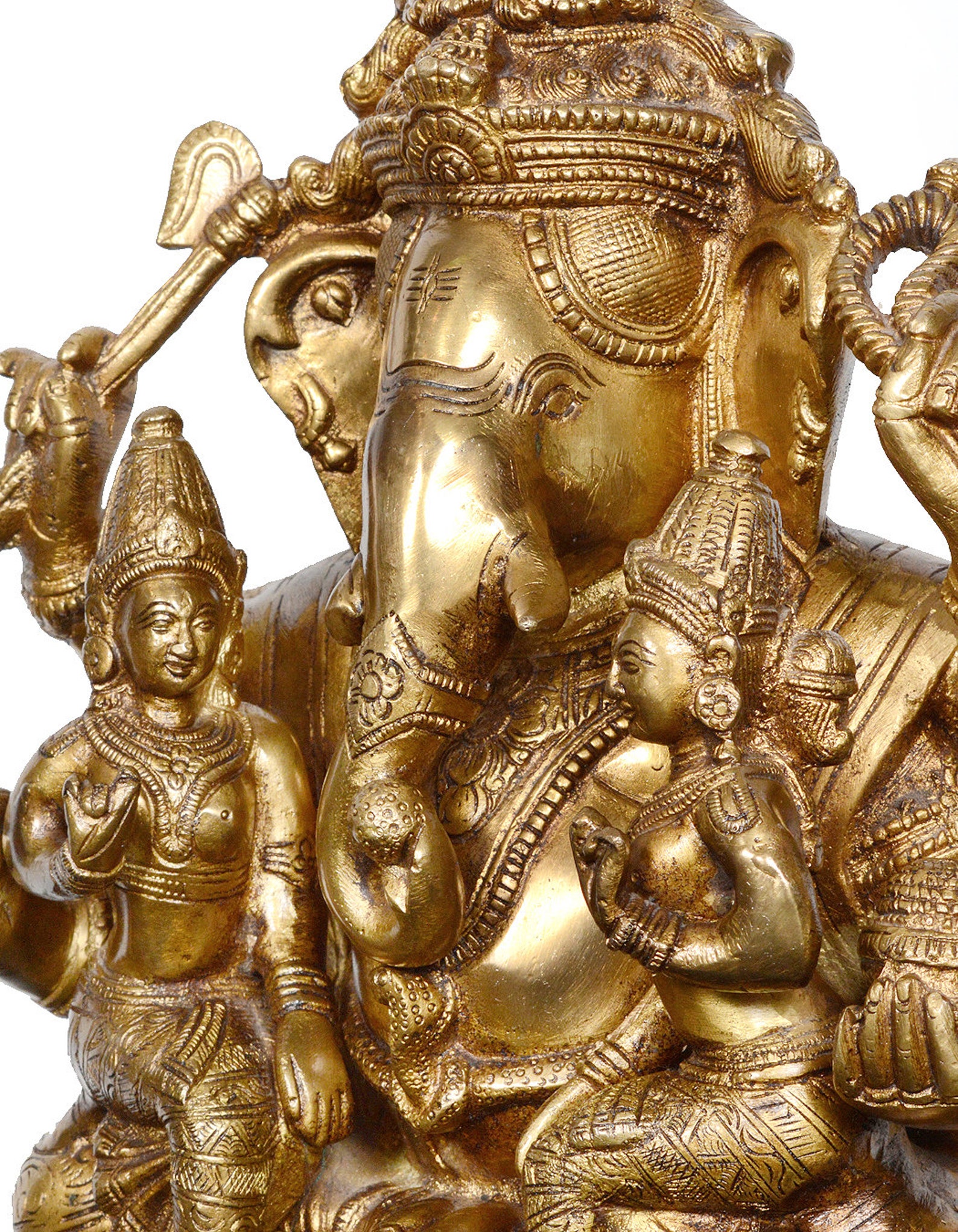 Riddhi Siddhi Ganesha Statuebrass Ganesha - Etsy