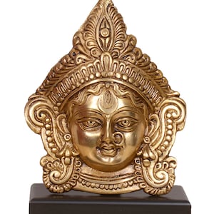 Durga Maa Divine Durga Maa Face Durga Maks Maa Gurga Maks Hindu God ...