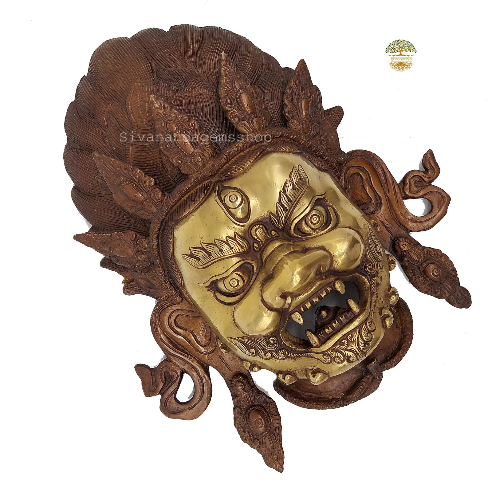 Unique 13 Lord God Mahakala Bhairav Face Brass Mask Face | Etsy