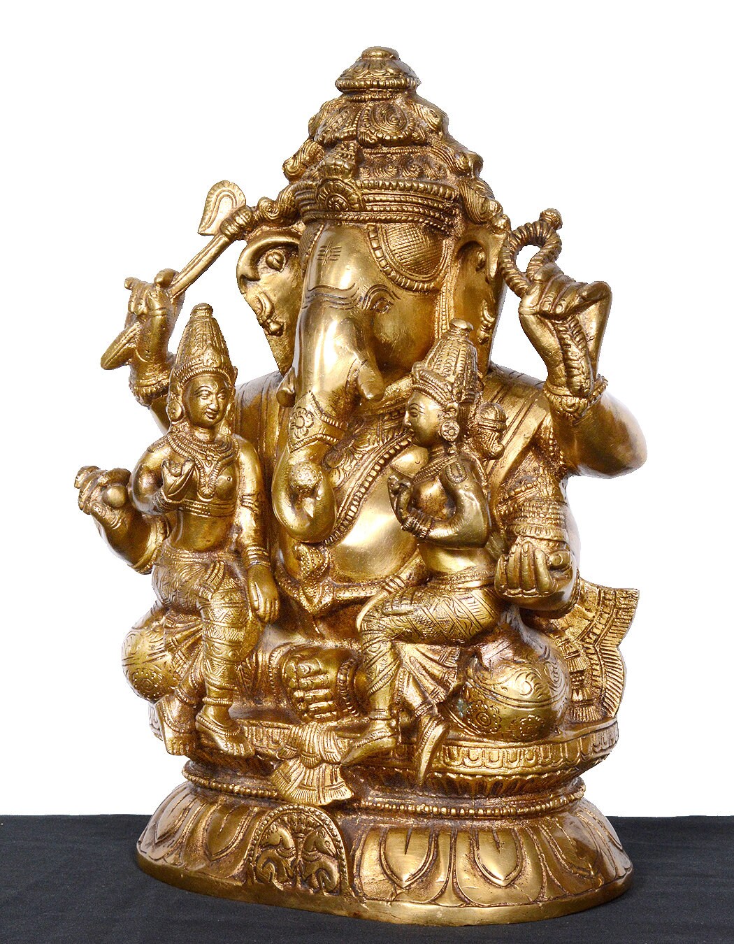 Riddhi siddhi ganesha statuebrass Ganesha | Etsy