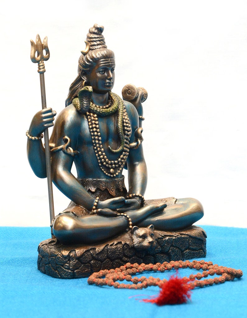 6" Shiva Statue: Meditating Mahadev With Trident - Etsy
