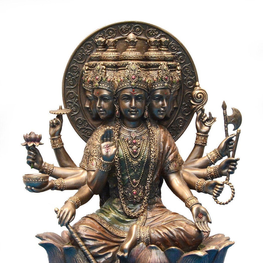 Goddess Gayatri Statue: 10-inch Hindu Deity, Vedamata Brahmani - Etsy