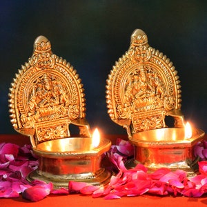 Prayer Diya" Prayer Lamp"lakshmi Ganesh Diya"temple Diya"temple Deepak ...
