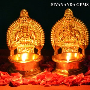 Prayer Diya" Prayer Lamp"lakshmi Ganesh Diya"temple Diya"temple Deepak ...