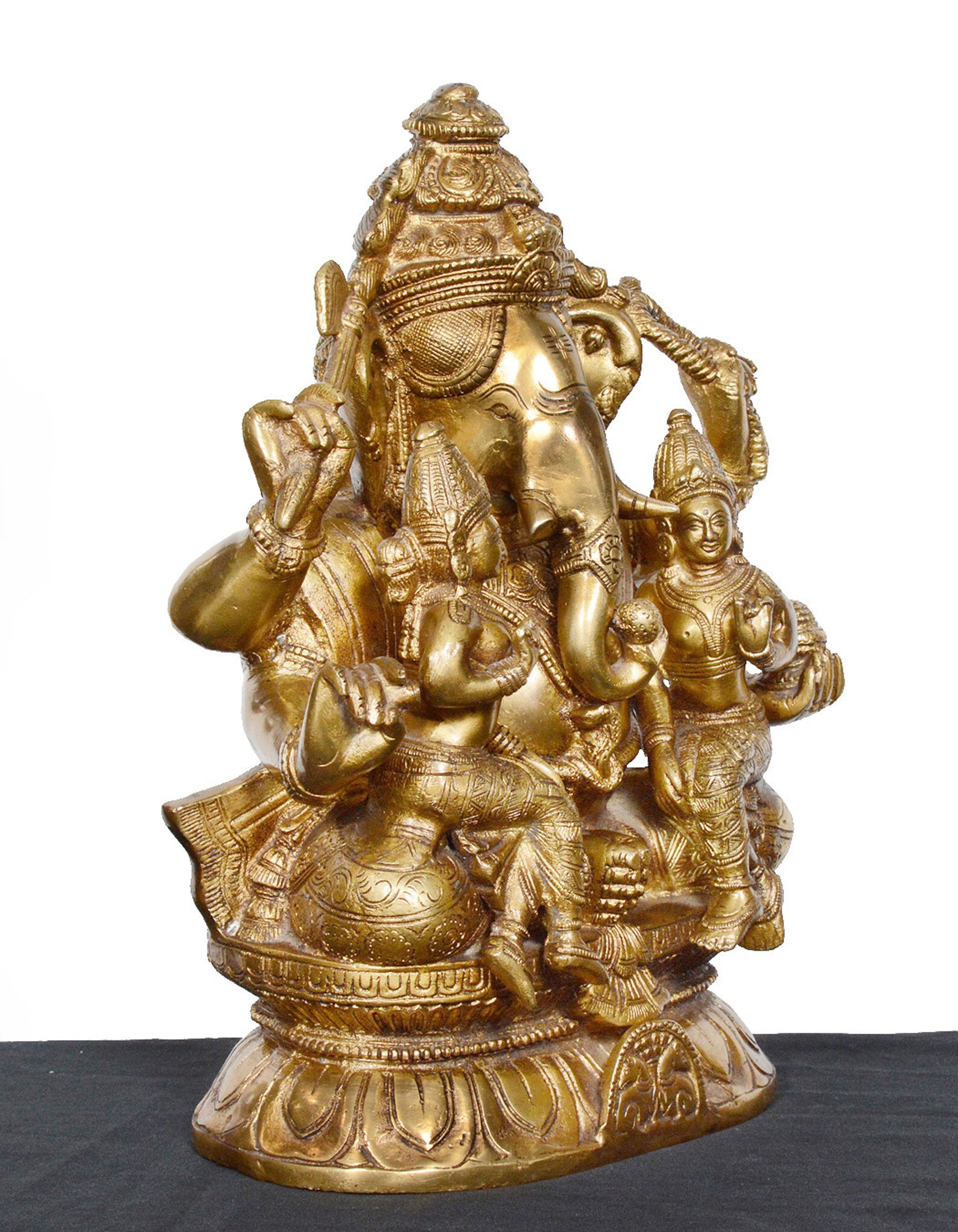 Riddhi siddhi ganesha statuebrass Ganesha | Etsy