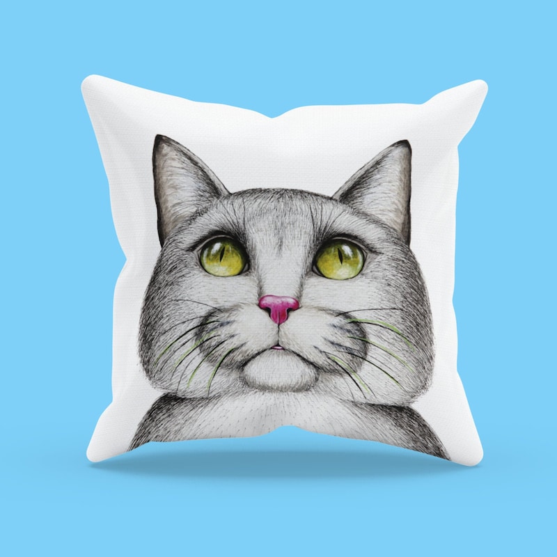 Funny Fat Cat Case - Etsy