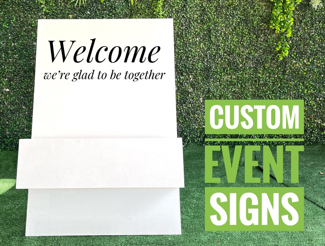 Custom Welcome Sign for Events, Wedding Welcome, Welcome Party Box ...