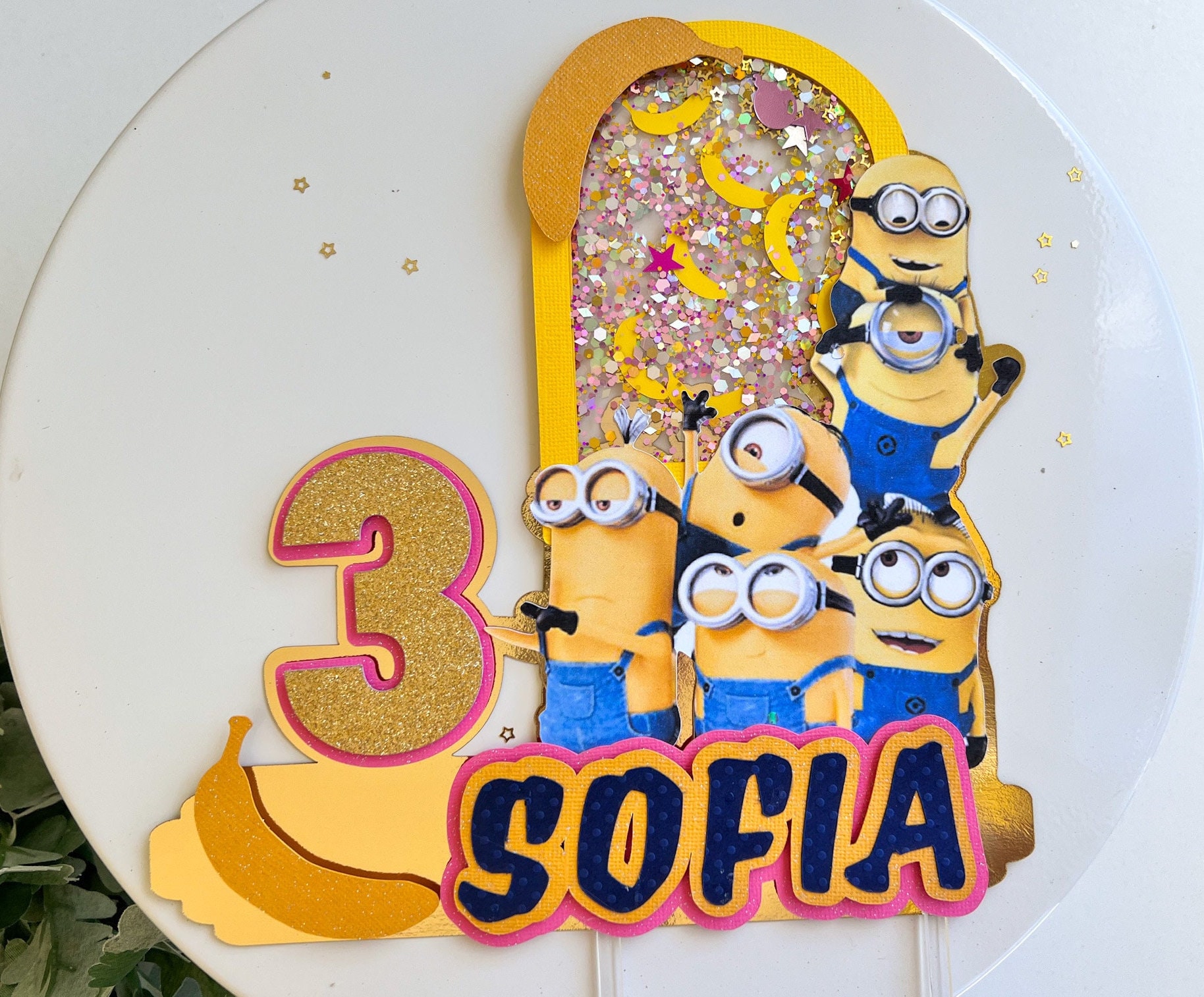 Minions Cake Topper, Minions Shaker Cake Toppers, Minions Birthday ...