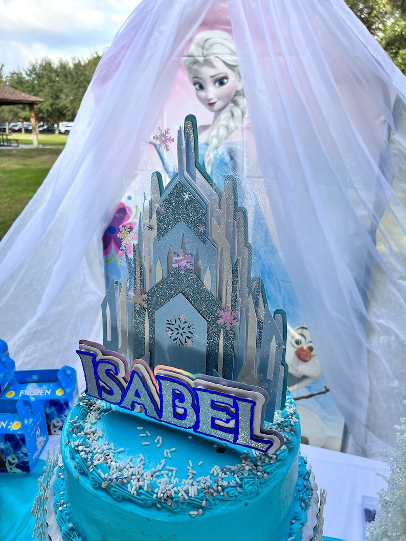 Castle Cake Topper, Inspired Frozen Castle Cake Decorations, Custom ...