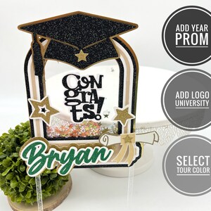 Graduation Cake Topper, Grad Cake Topper Shaker, USF Cake Topper ...