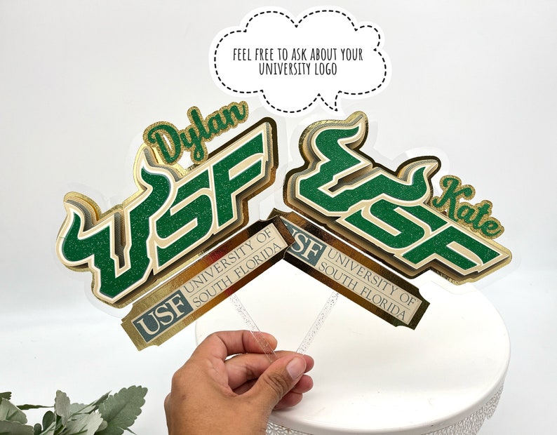 Graduation Decoration, Custom Grad Party Decoration, Champagne Tags,usf ...