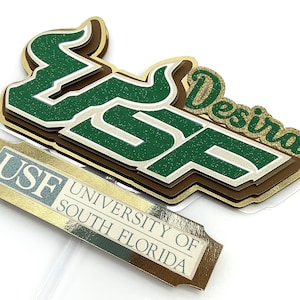 Graduation Decoration, Custom Grad Party Decoration, Champagne Tags,usf ...