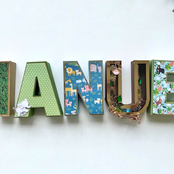 Jungle Letters - Etsy