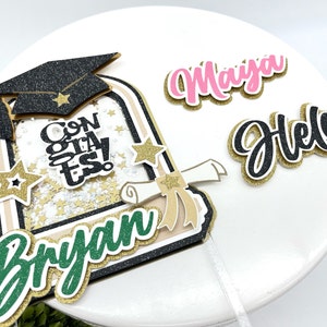 Graduation Cake Topper, Grad Cake Topper Shaker, USF Cake Topper ...