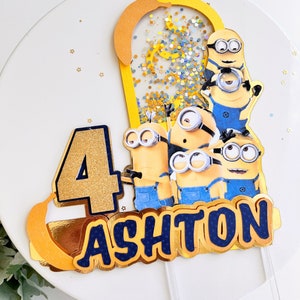 Minions Cake Topper, Minions Shaker Cake Toppers, Minions Birthday ...