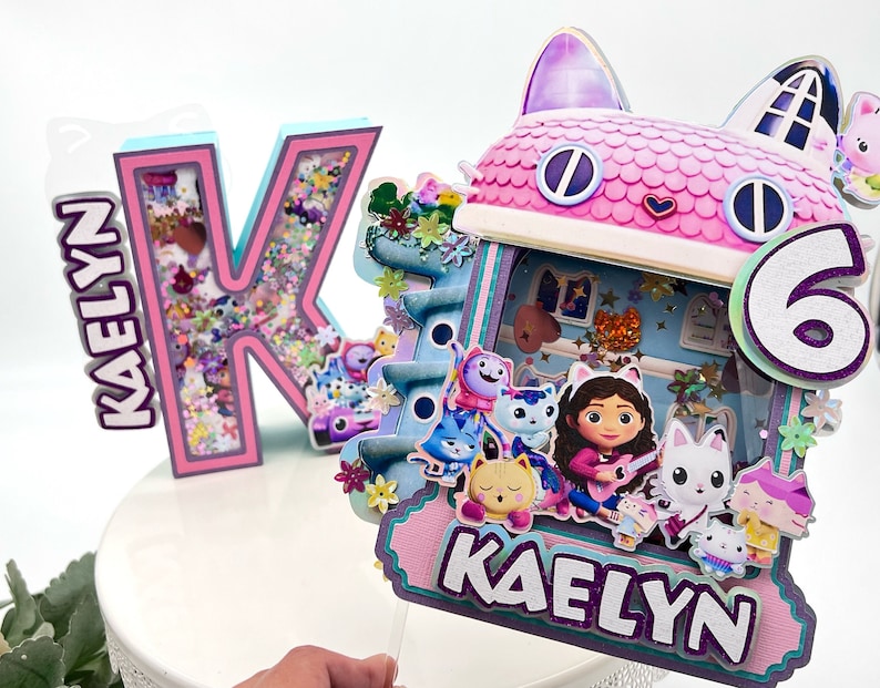 Gabby's Dollhouse Decorations Inspired, Gabby Dollhouse 3d Letter ...