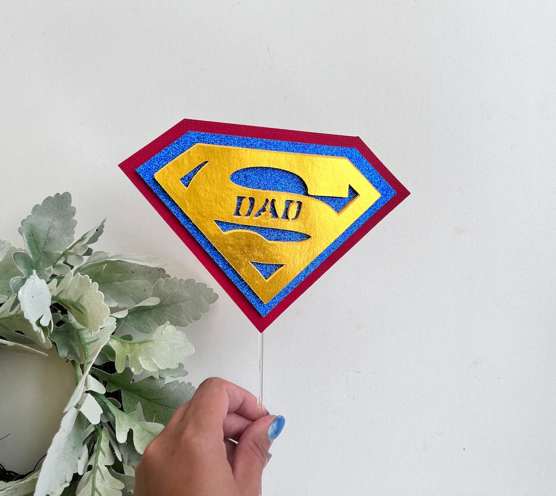 Super Dad Caketopper, Dad Gift From Kids, Fun Father's Day Giff, Dad ...