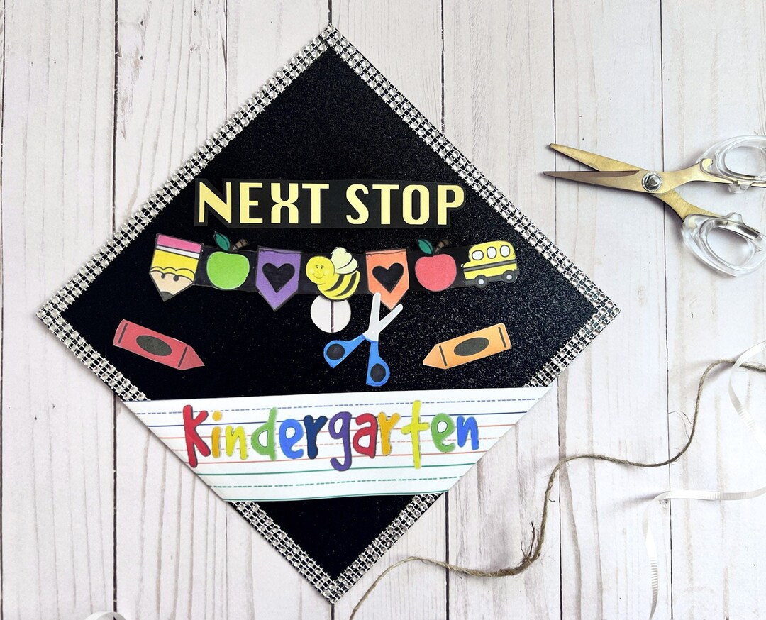 Kindergarten Graduation Cap, Grad Cap Topper Personalized, Elementary ...