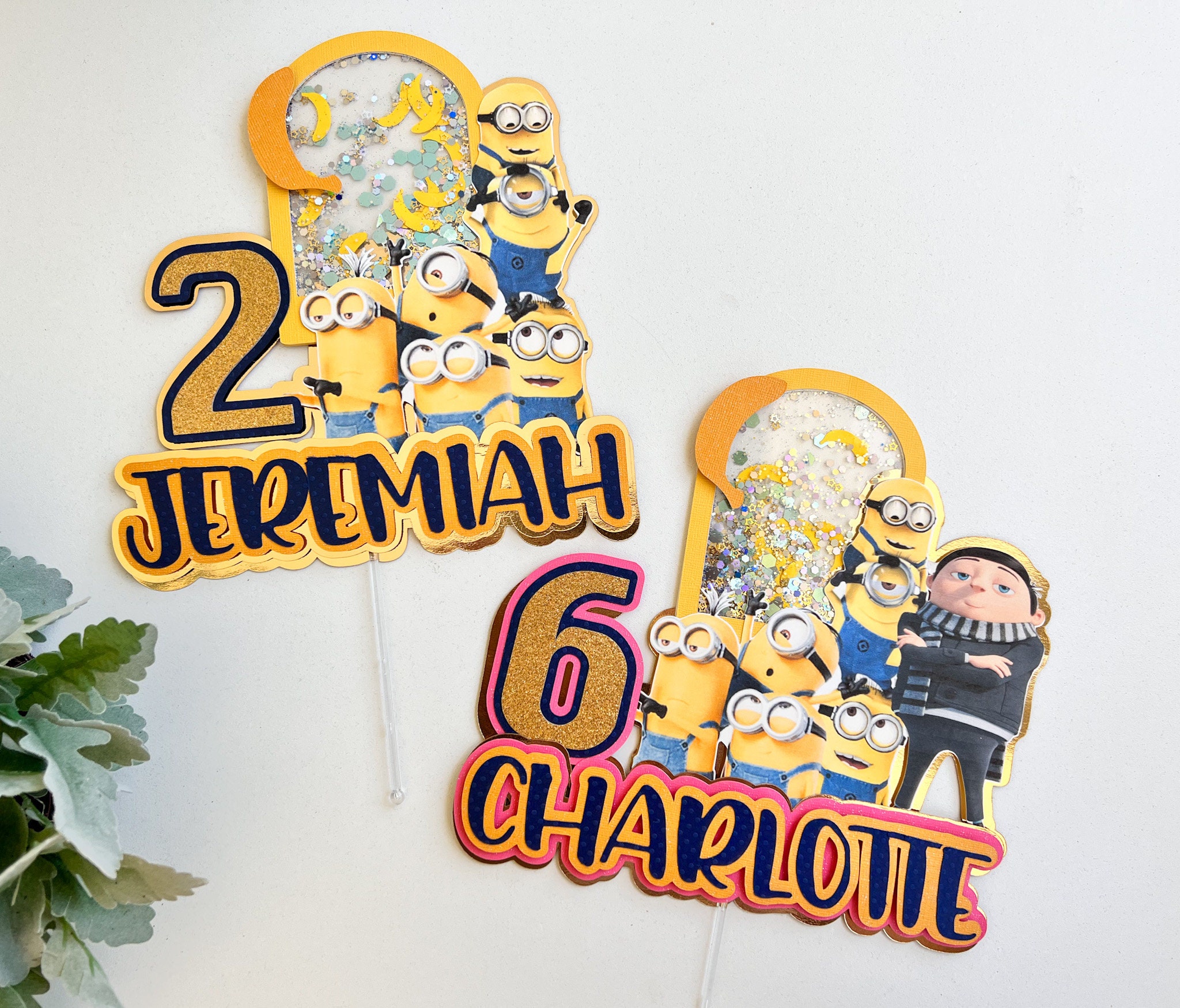 Minions Cake Topper Minions Shaker Cake Toppers Minions - Etsy