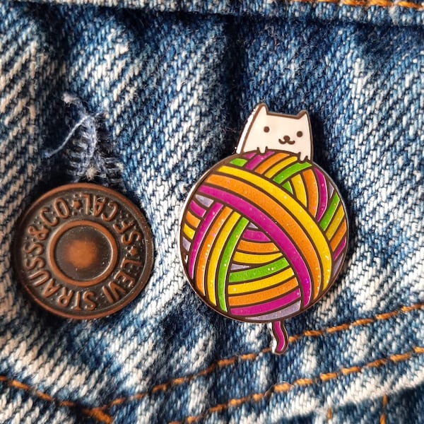 Crochet Enamel Pin - Etsy