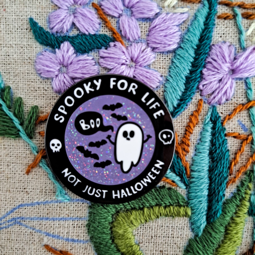 Small Cute Halloween Ghost Goth Emo Boo Spooky Enamel Needle Minder ...