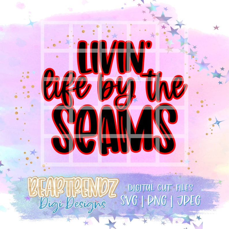 Living Life by the Seams Svg Softball Mom Svg Baseball Mom - Etsy