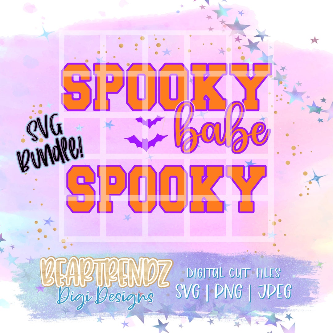 Spooky Babe Svg, Offset Svg, Stacked Svg, Svg for Peekaboo Design ...