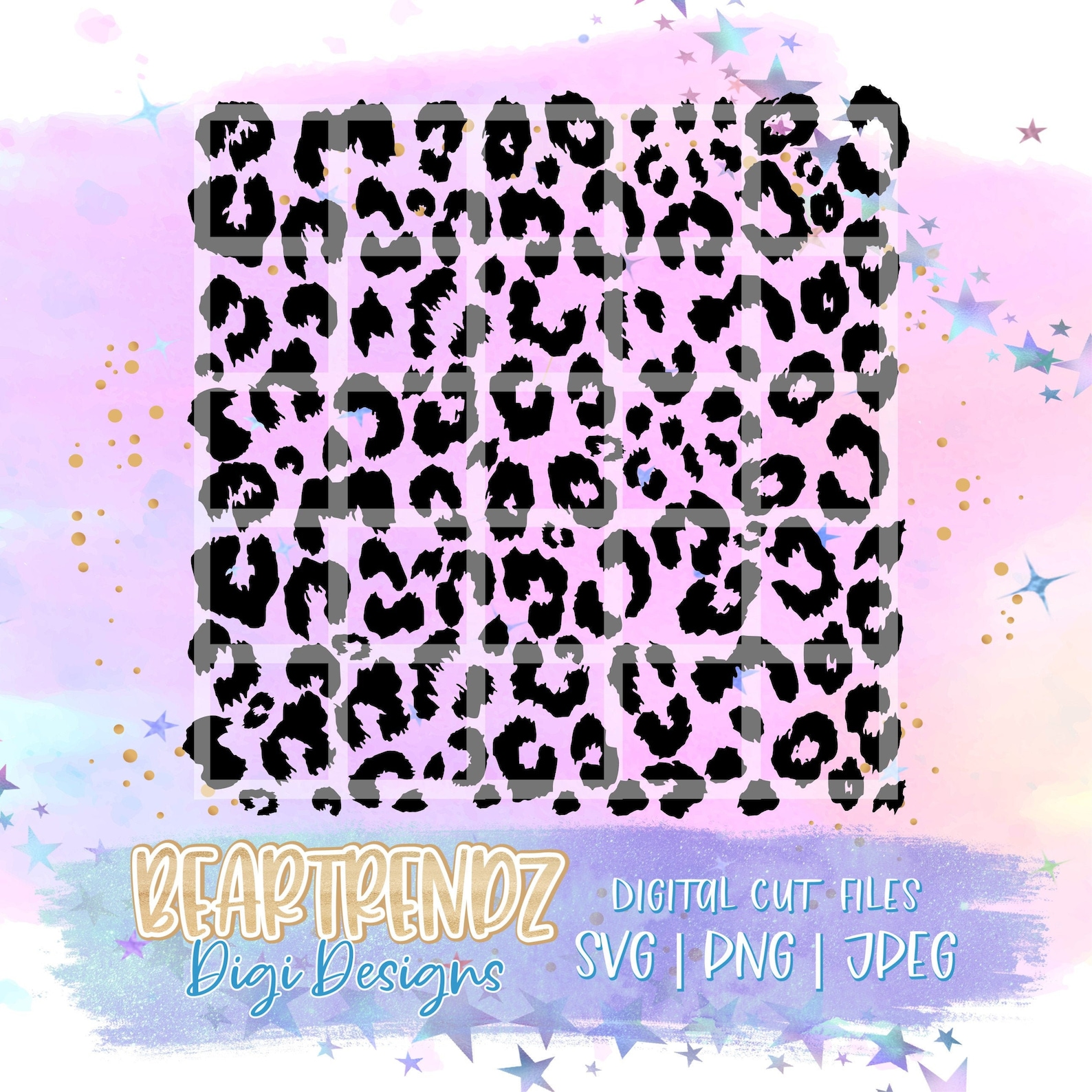 Fuzzy Leopard Print Svg, SVG PNG JPEG, Cricut Cut Files, Beartrendz Svg ...