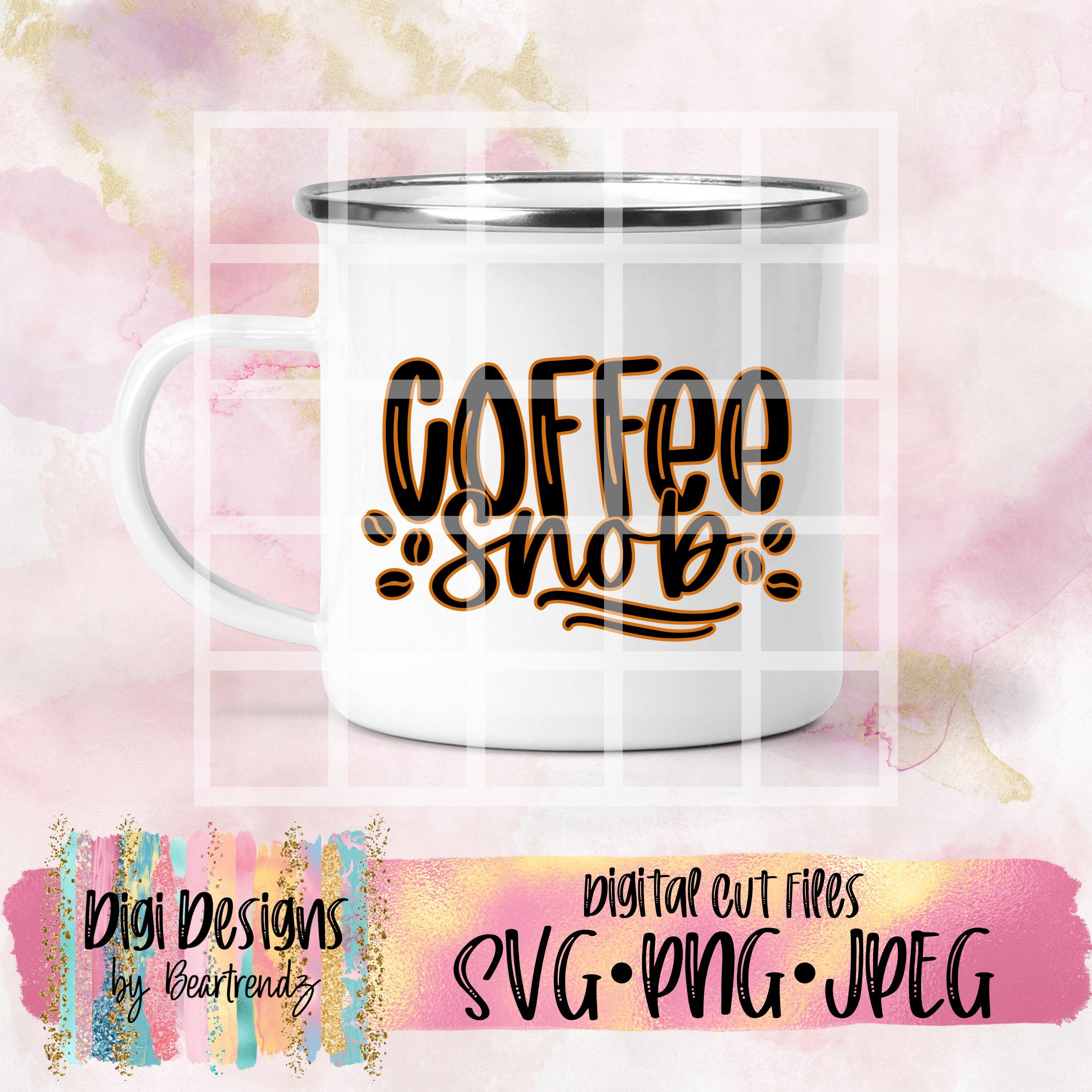 Coffee Snob Svg, Coffee Beans Svg, Camping Mug Svg, Camping Coffee Svg ...