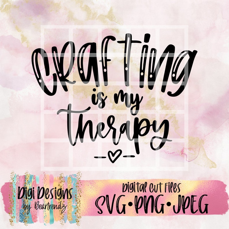 Crafting is my Therapy Svg Cricut cut files Crafting SVG | Etsy