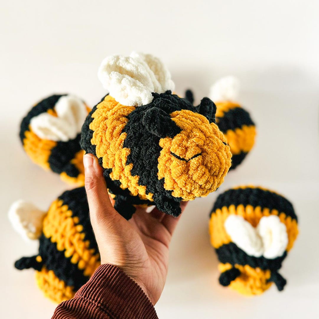 Crochet Sleepy Honey Bee, Handmade Cute Bee, Amigurumi Bee, Bee Gifts ...