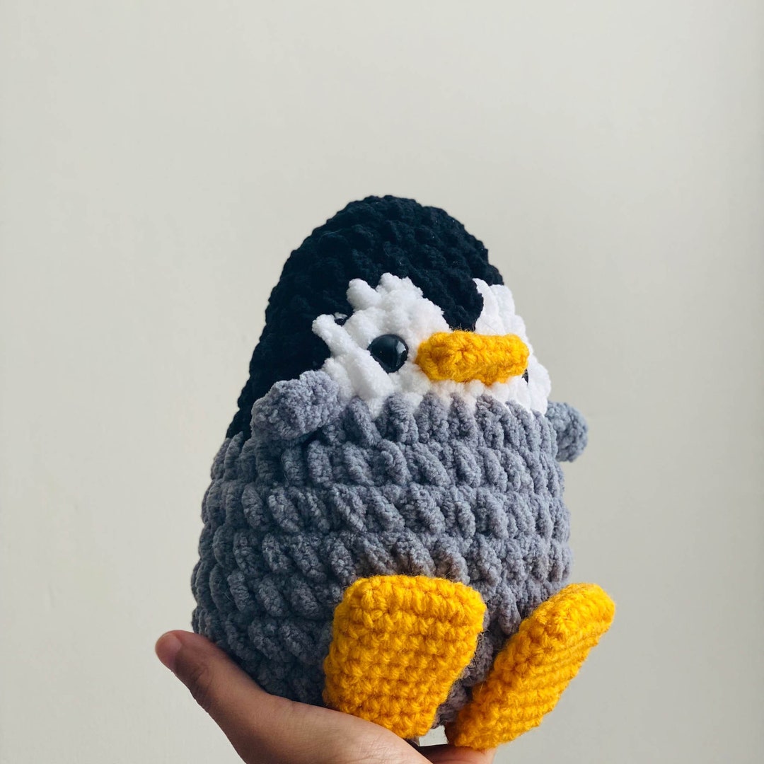 Handmade Chunky Penguin Plush, Soft Penguin Stuffed Animal, Crochet ...