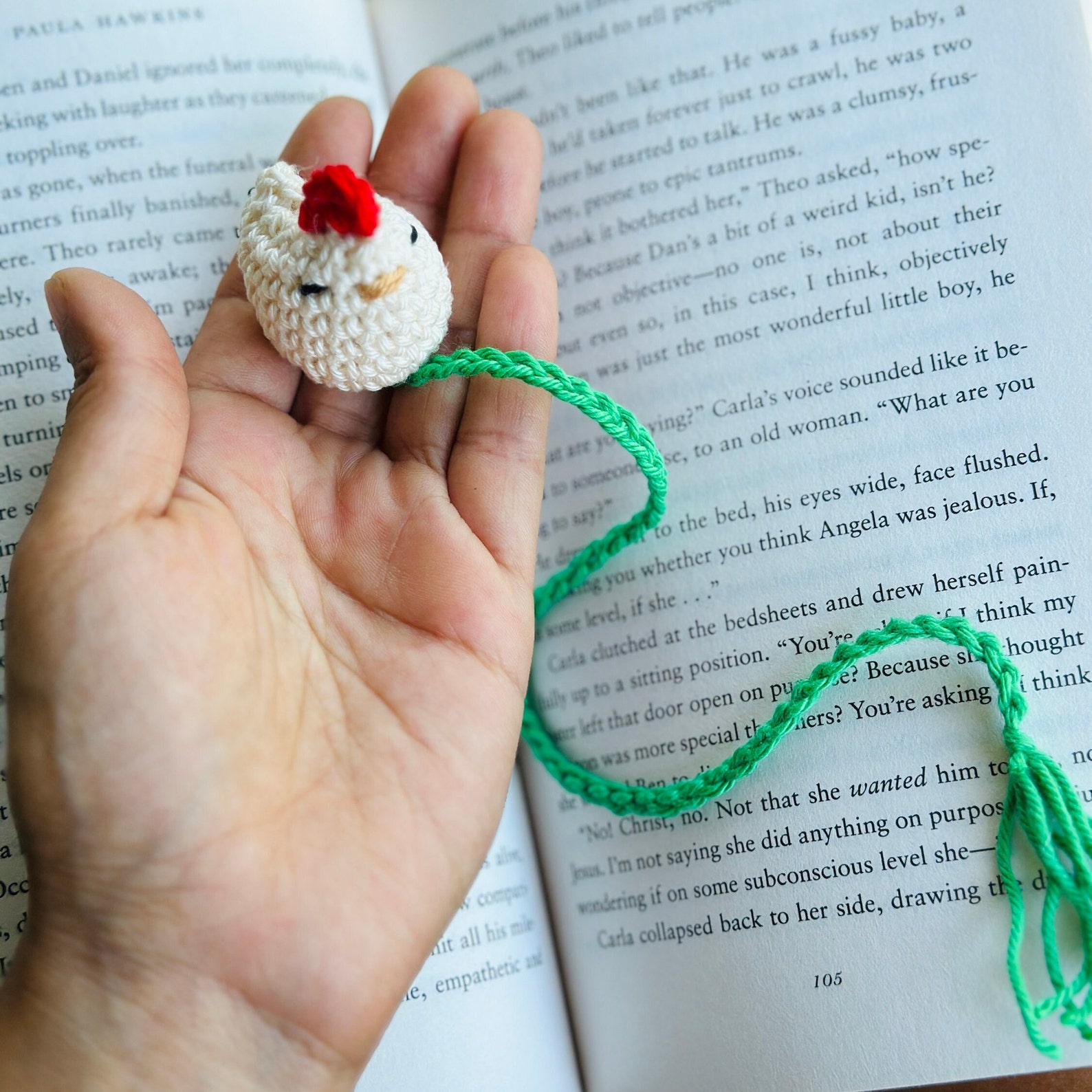 Crochet Chicken Bookmark, Book Lover Gift, Teacher Gift, Back to School ...