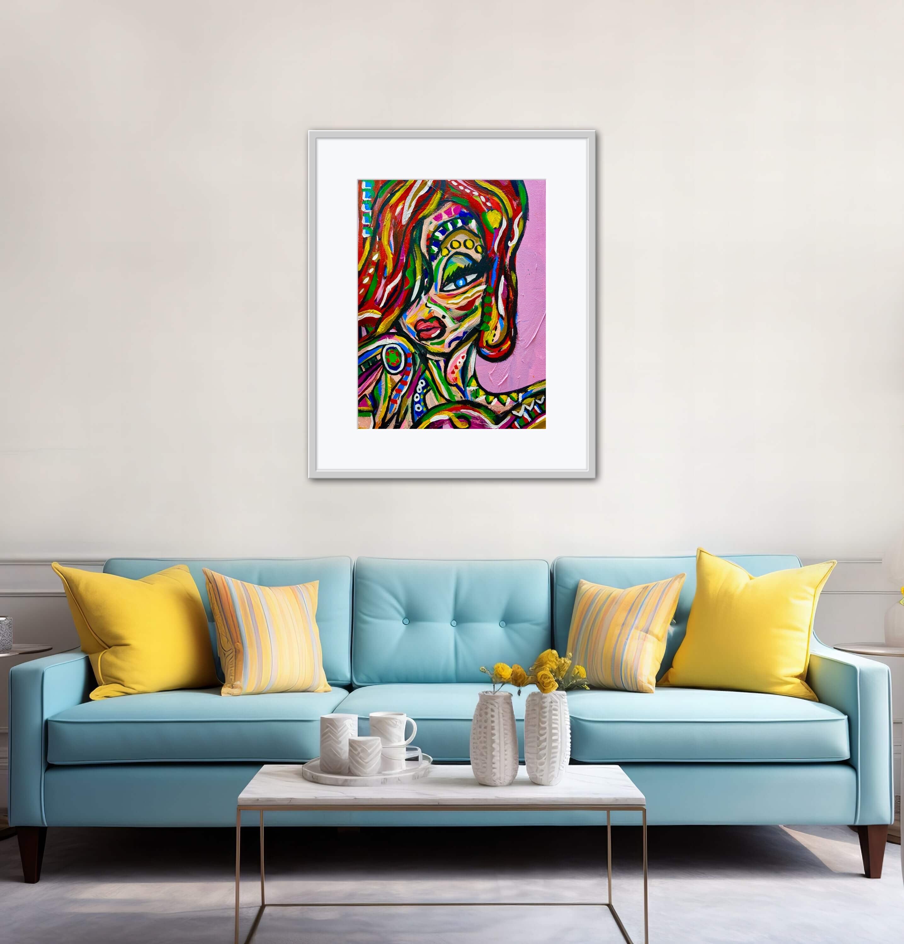 Jessica Rabbit Portrait Pop Art Contemporary Painting Print Wall Decor ...