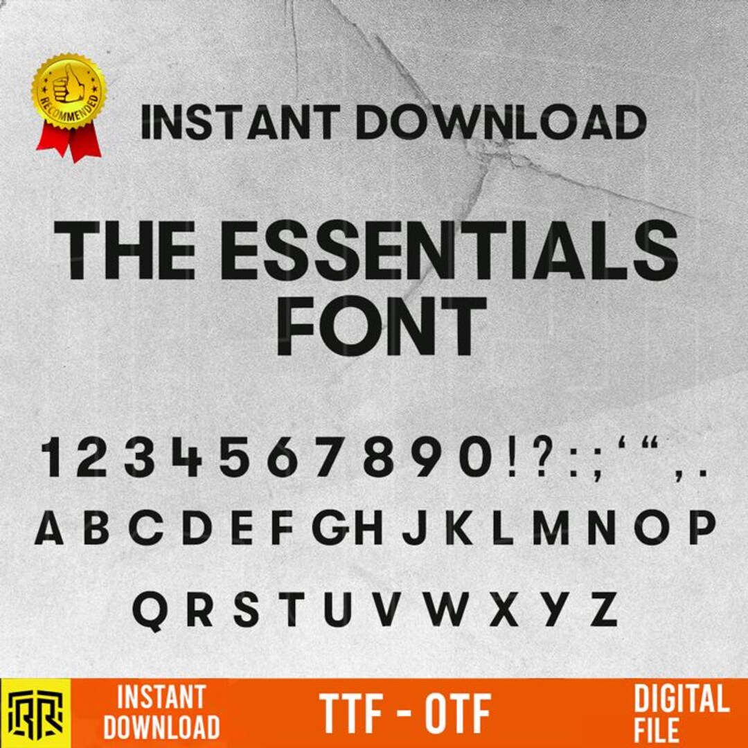 The Essentials Font Graphic TTF OTF Digital Files DIY Projects ...