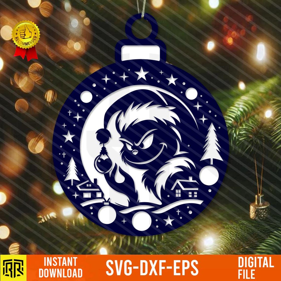 Layered Grinch Christmas Ornament Svg Dxf Eps Merry Grinchmas , 2 ...