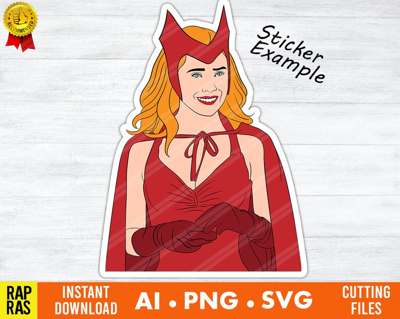 Scarlet Witch Svg Elizabeth Olsen Svg, Ai, Png, Cut File, Instant ...