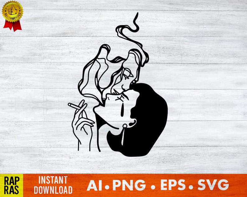 Sad Girl Smoke PNG, SVG, Ai, EPS File for T-shirts Design , Cricut ...