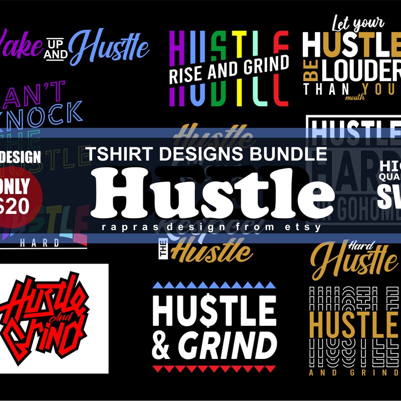 Hustle Svg - Etsy