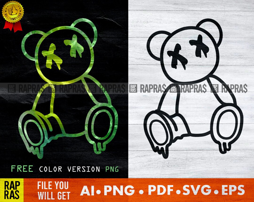 Dope Bear Melted PNG, SVG, Ai, EPS and Pdf File for T-shirts Design ...